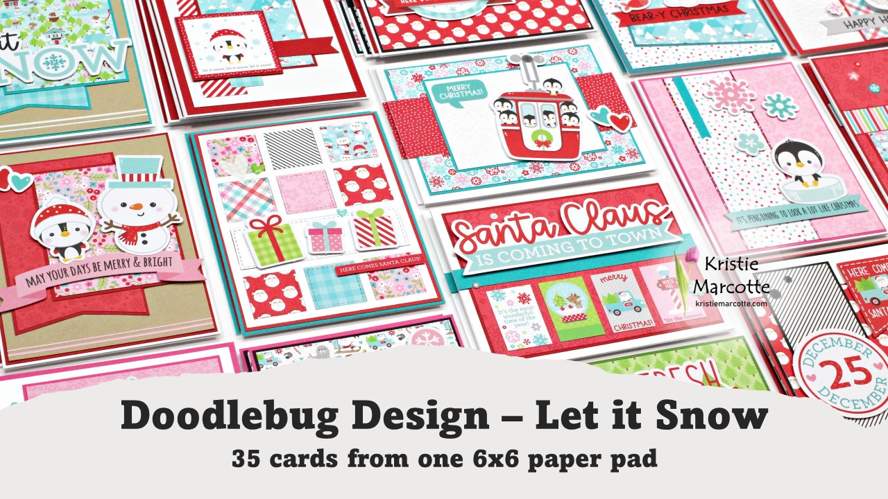 Doodlebug Design Let It Snow 35 Cards From One 6 6 Paper Pad