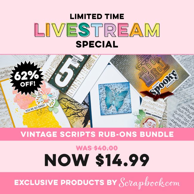 Scrapbook.com | Vintage Scripts Rub-Ons - Kristie Marcotte